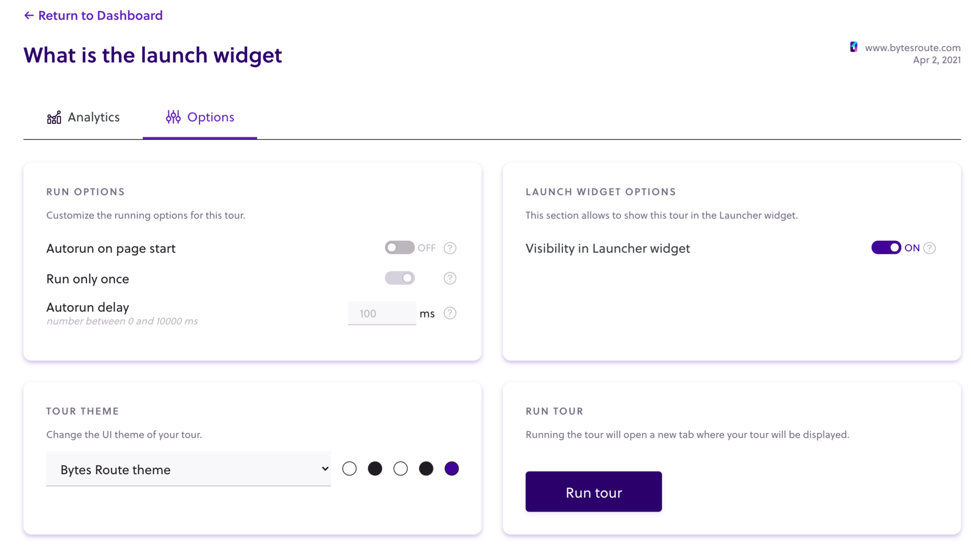How to create and apply styling themes to product tours